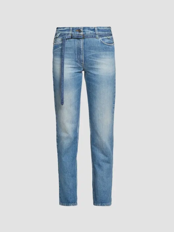 Dries Van Noten Persy Belted Slim Jeans - Blue