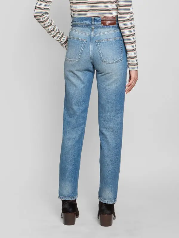 Dries Van Noten Persy Belted Slim Jeans