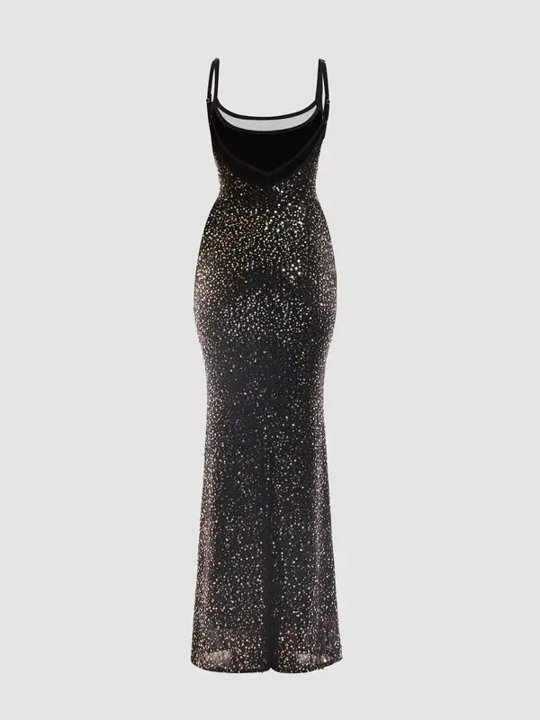 ZHIVAGO The Space Between Embellished Body-con Maxi Slipdress