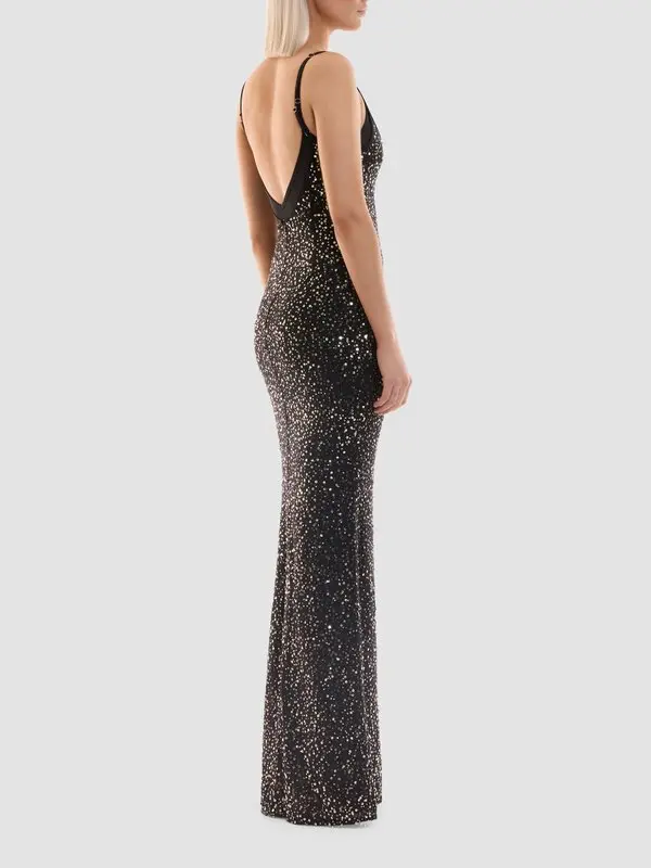 ZHIVAGO The Space Between Embellished Body-con Maxi Slipdress