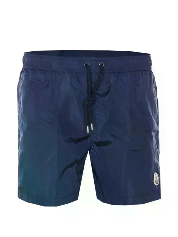 Moncler Logo-patch Swim Shorts - Blue