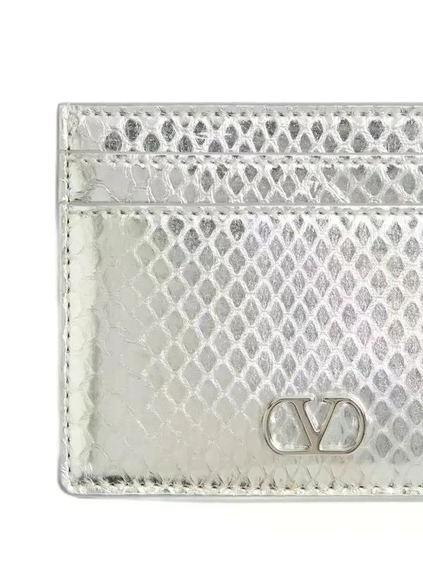Valentino Garavani Vlogo Signature Cardholder In Laminated Ayers