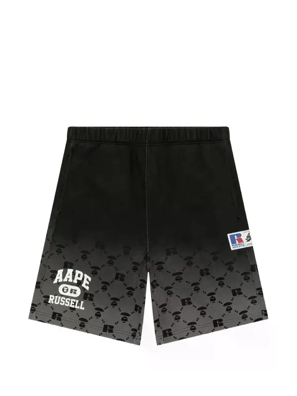AAPE BY *A BATHING APE X Russell Athletic Logo-print Elasticated Track Shorts