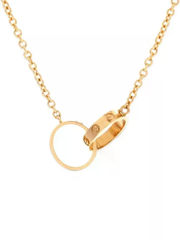 Cartier Love Interlocking 18k Yellow Necklace - Gold