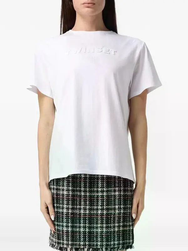 TWINSET Logo-embroidered Dropped-shoulder T-shirt