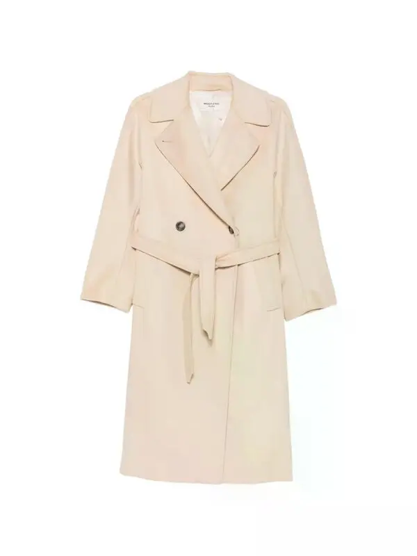 Max Mara Belted Double-breasted Coat - Neutrals