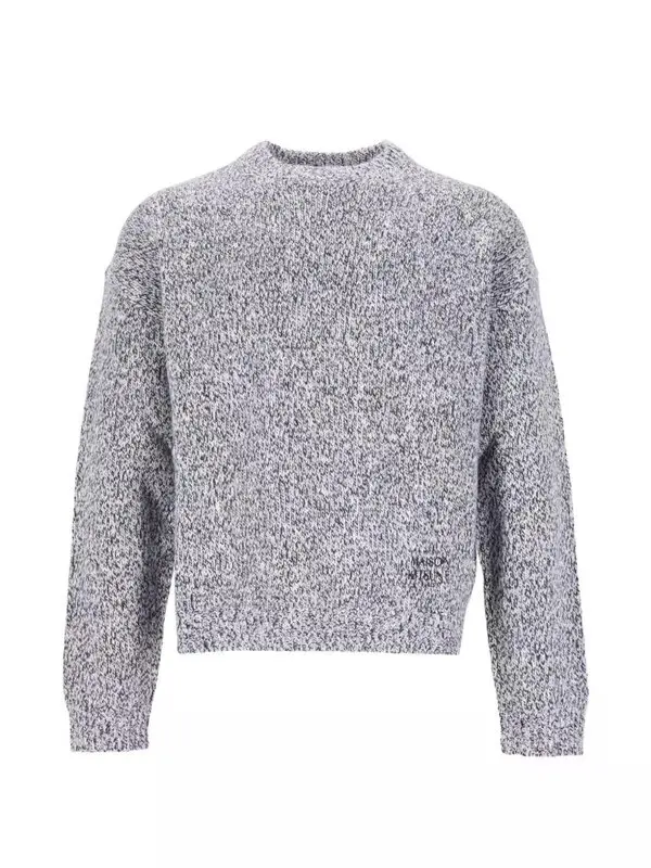 Maison Kitsuné Logo-embroidered Sweater - Grey