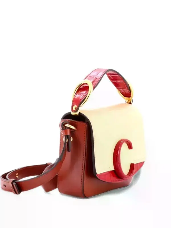 Chloé C Flap Bag Leather Mini Crossbody Bag - Multicolour