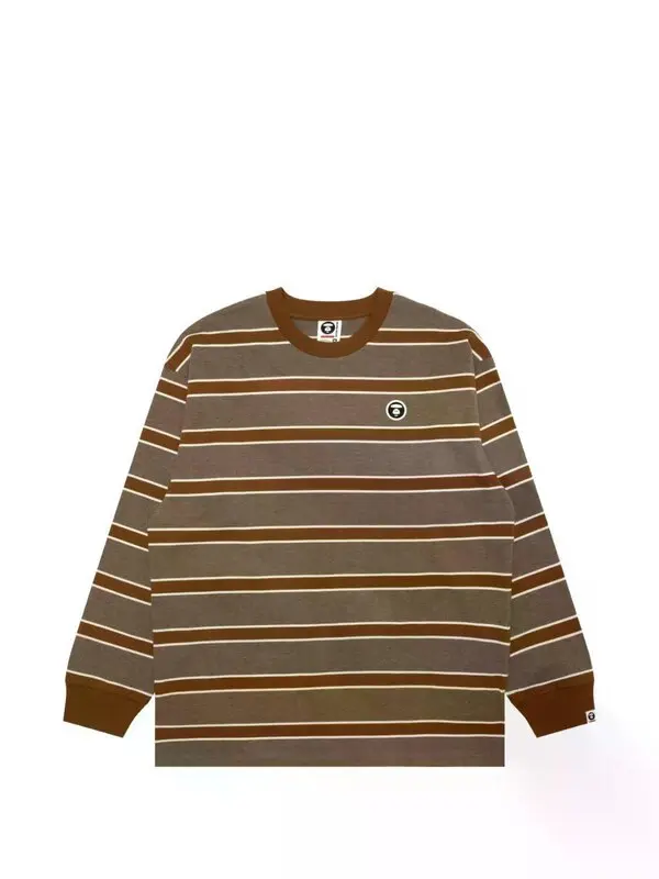 AAPE BY *A BATHING APE Aapenow Striped Long-sleeve T-shirt - Brown