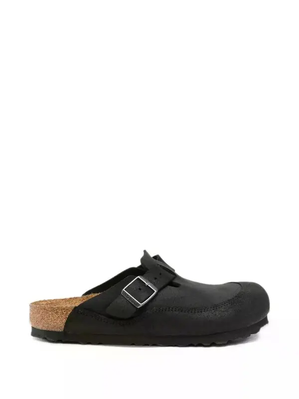 BIRKENSTOCK Boston Nova Buckle-fastening Mules - Black