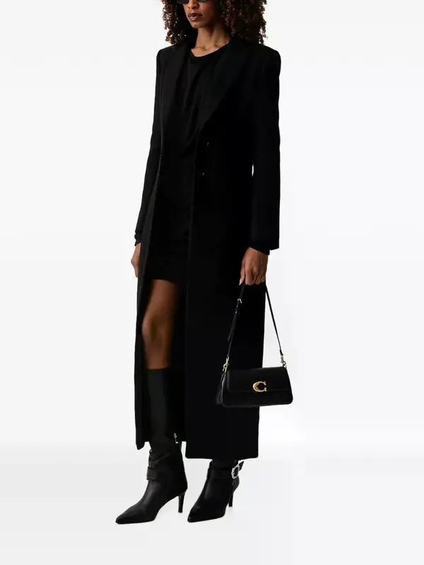 Patrizia Pepe Draped Open-back Mini Dress - Black