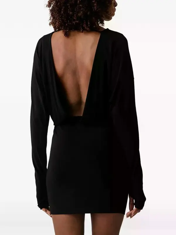 Patrizia Pepe Draped Open-back Mini Dress