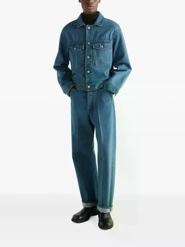 LEMAIRE Trucker Jacket In Indigo Selvedge Denim