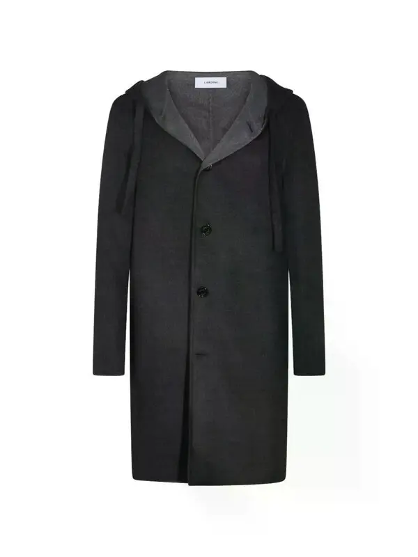 LARDINI Hooded Wool Coat