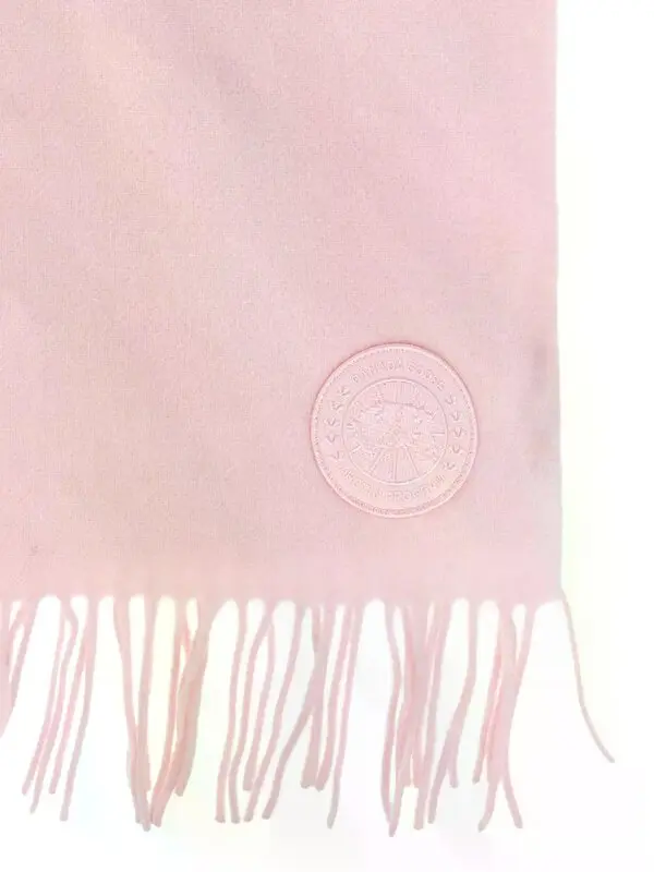 Canada Goose Fringed Logo-patch Scarf