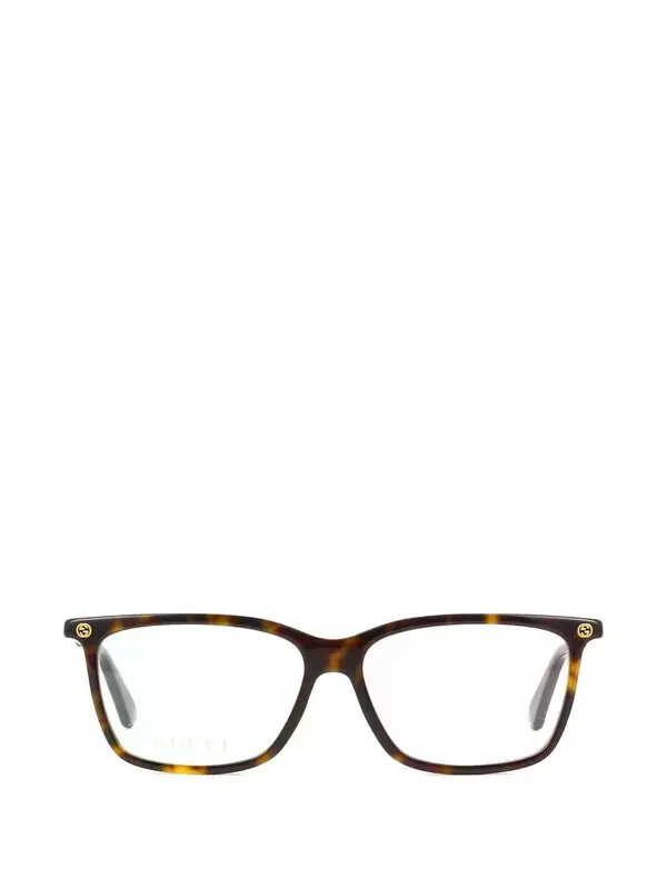 Gucci Rectangle-frame Glasses - Brown