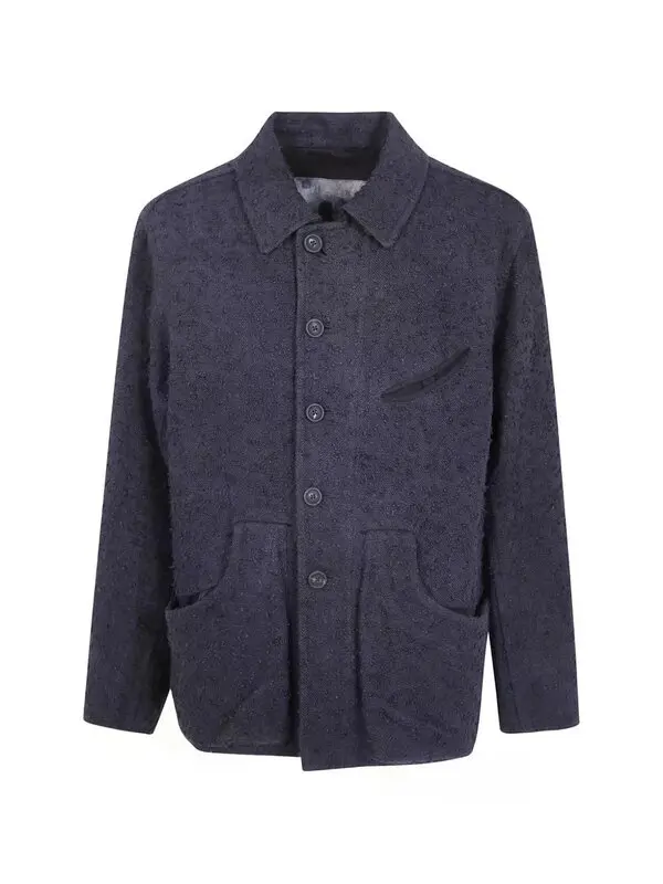 ZIGGY CHEN Textured-finish Button-up Jacket