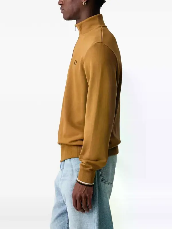 Fred Perry Logo-embroidered Quarter-zip Sweatshirt