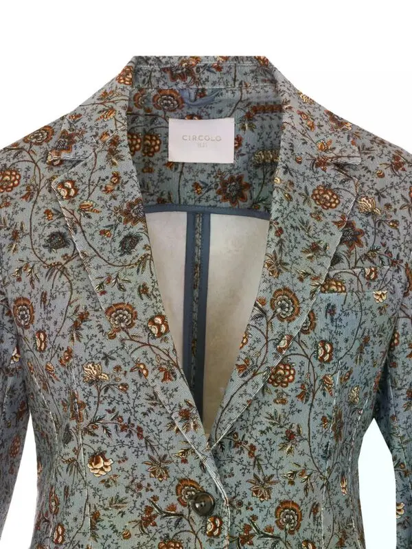 CIRCOLO 1901 Floral-print Corduroy Jacket