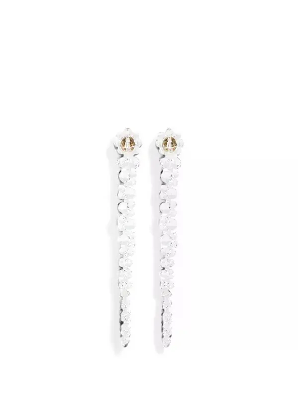 Simone Rocha Drip Crystal-embellished Drop Earrings - White