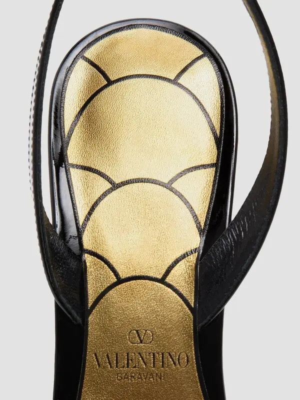 Valentino Garavani Ladycrush 85mm Patent Leather Sandals With Crystals