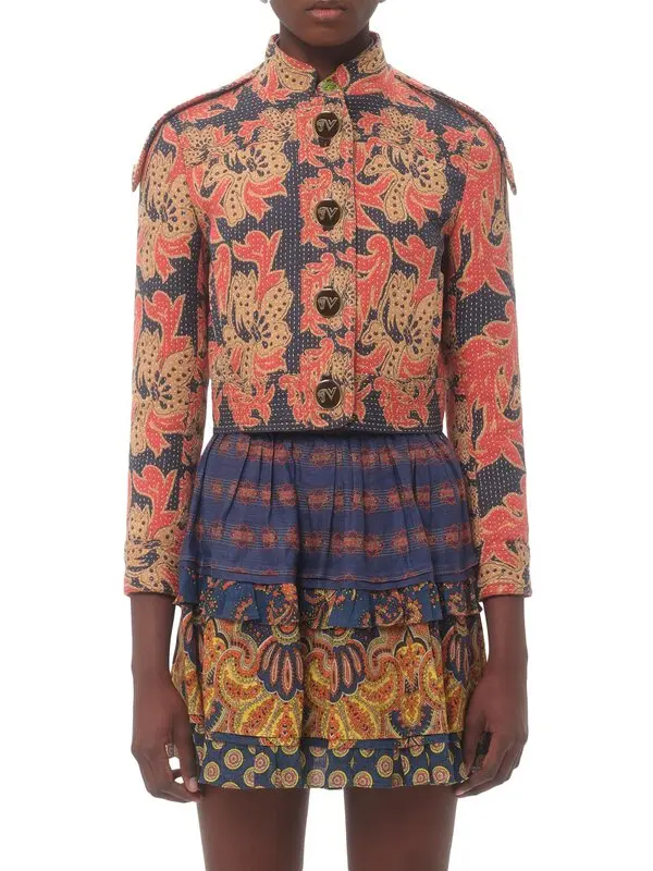 Valentino Garavani Caban In Quilted Floral Jacquard