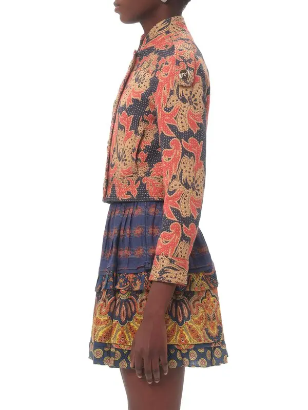 Valentino Garavani Caban In Quilted Floral Jacquard
