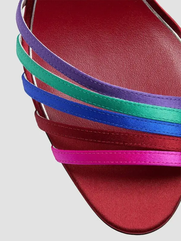 Valentino Garavani Ladycrush 85mm Satin Sandals With Crystals