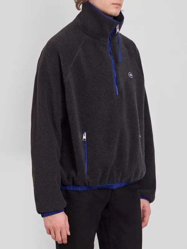 AMI Paris Half-zip Fleece Pullover
