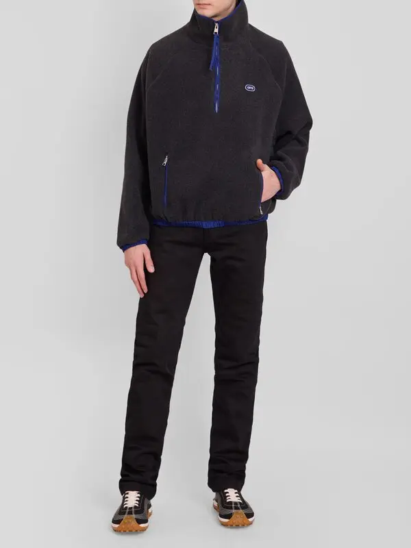 AMI Paris Half-zip Fleece Pullover