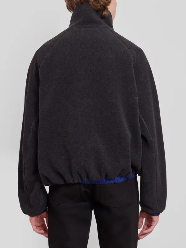 AMI Paris Half-zip Fleece Pullover