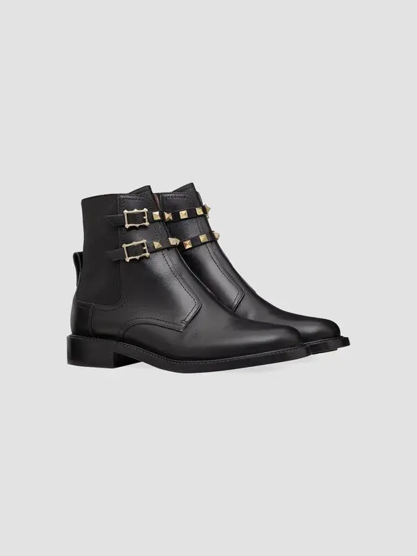 Valentino Garavani Rockstud 20mm Calfskin Ankle Boots