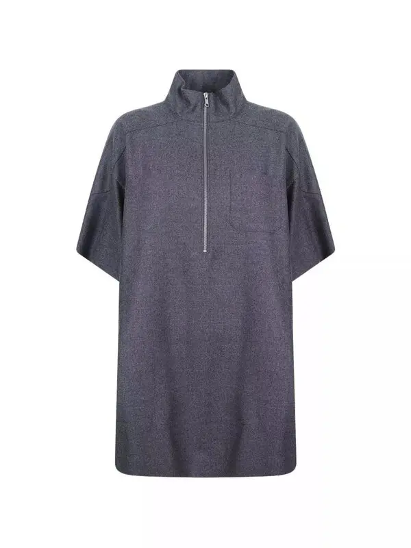 MAISON MARGIELA Half-zip Wool Mini Dress - Grey