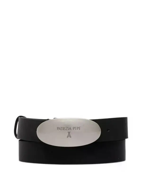 Patrizia Pepe Logo-plaque Pebbled Belt