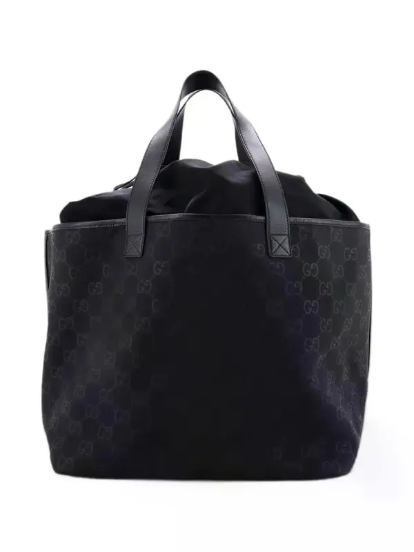 Gucci Edge Gg Rubber Effect Leather Large Tote Bag
