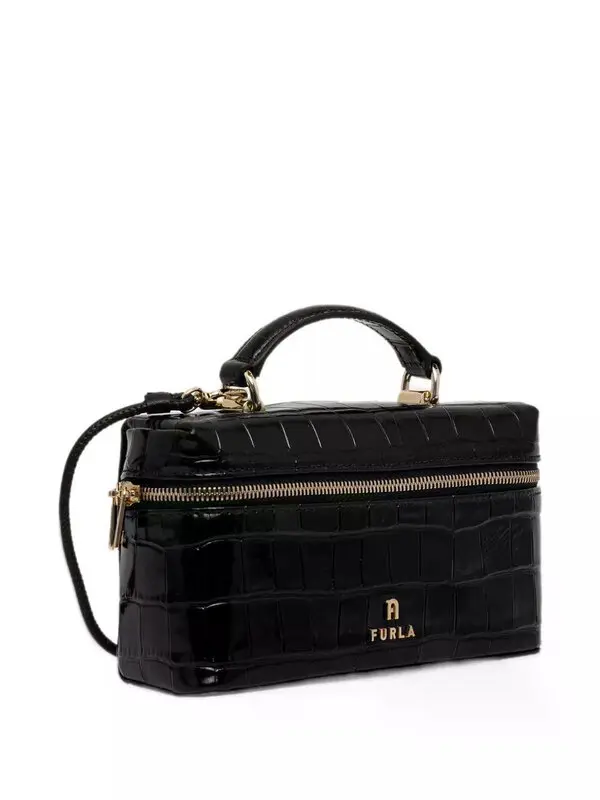 Furla Camelia Micro Croc-effect Make-up Bag