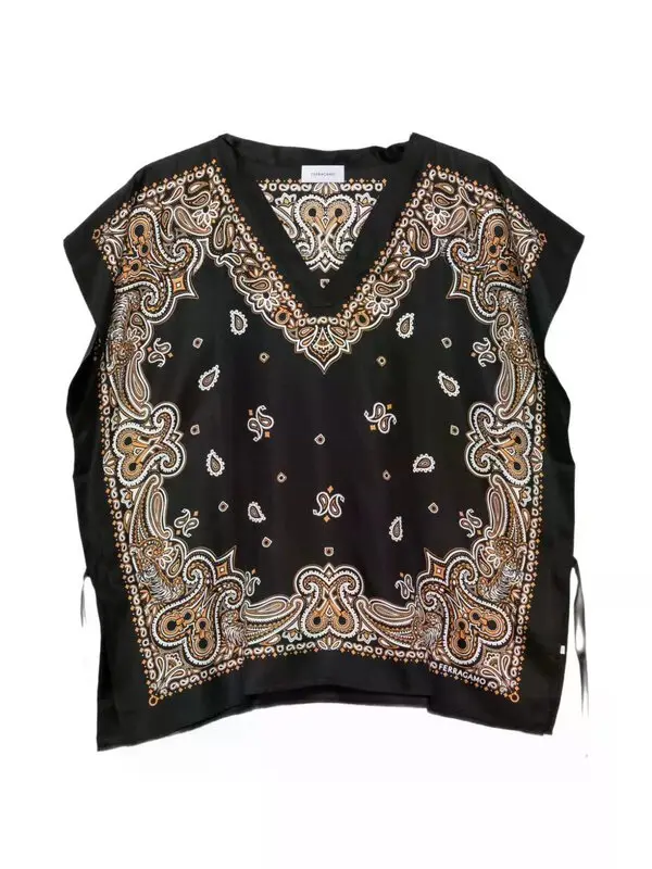 FERRAGAMO Paisley-print Silk Blouse