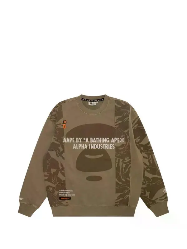 AAPE BY *A BATHING APE X Alpha Industries Moonface Logo-print Sweatshirt