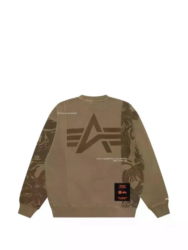 AAPE BY *A BATHING APE X Alpha Industries Moonface Logo-print Sweatshirt