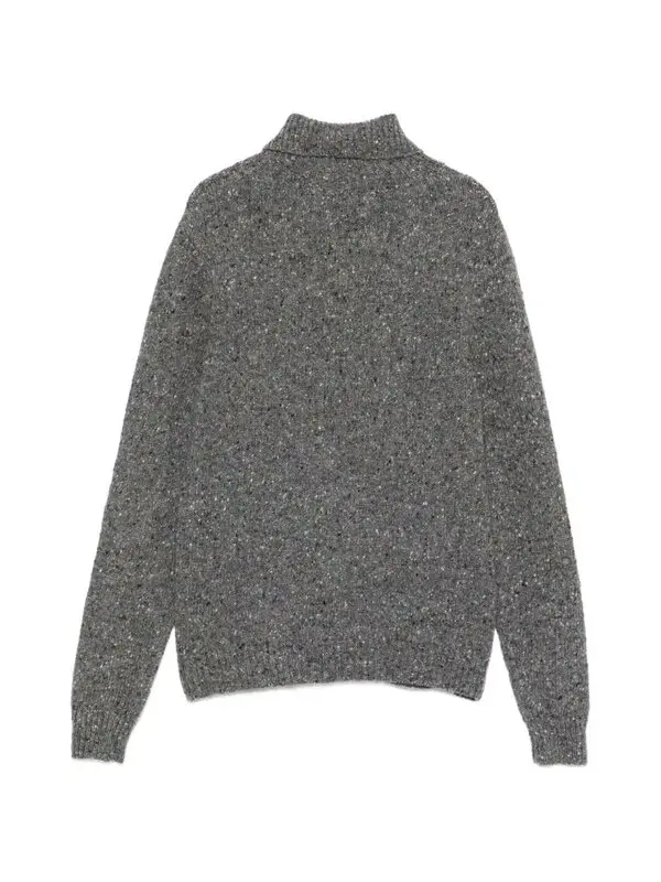 Bruno Manetti Speckled Roll-neck Sweater