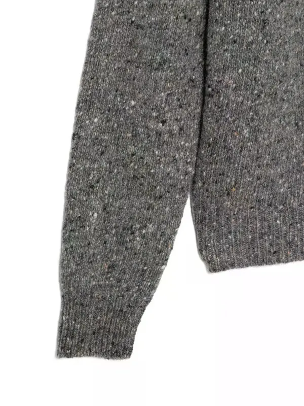 Bruno Manetti Speckled Roll-neck Sweater