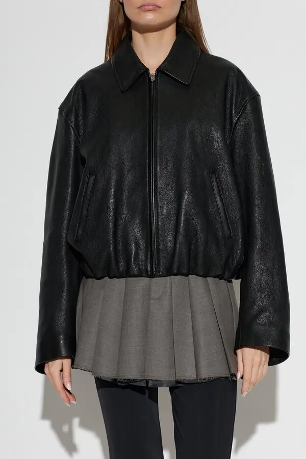 Acne Studios Leather Jacket With Pockets