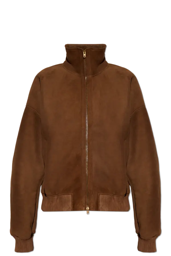 Acne Studios Suede Shearling Jacket - Brown