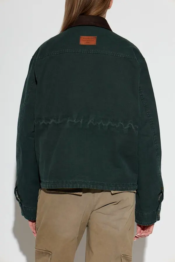 Acne Studios Denim Jacket With Suede Collar