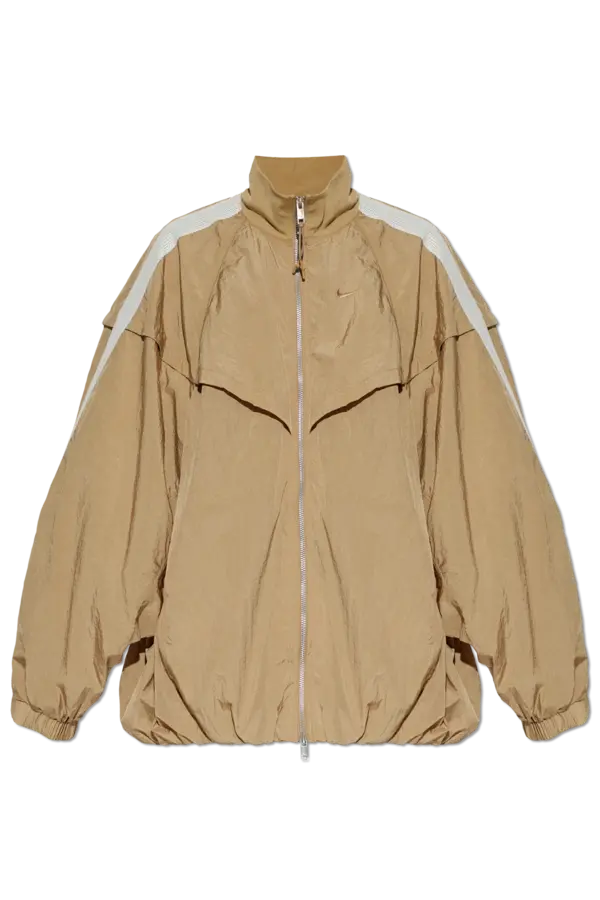 Nike Oversized Stand-collar Jacket - Beige