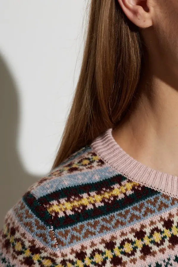 &daughter Kilda Shrunken Fairisle’ Wool Sweater