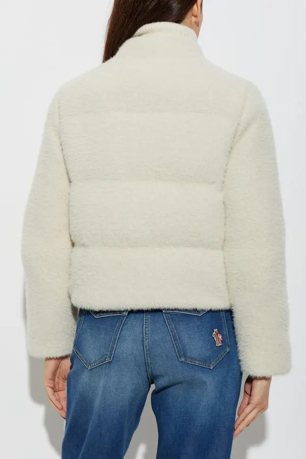 Moncler Down Jacket With Logo Patch