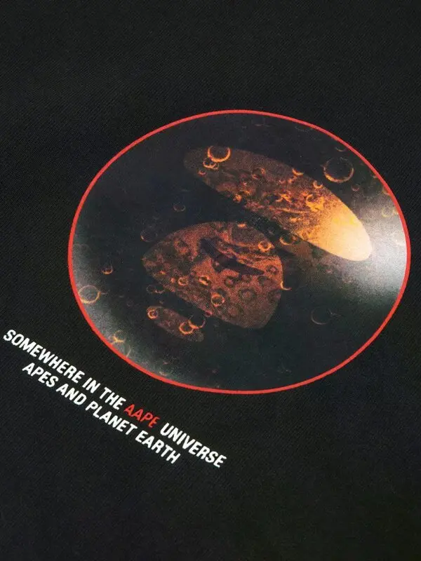 AAPE BY *A BATHING APE X Coca-cola Moonface Graphic-print Hoodie - Black