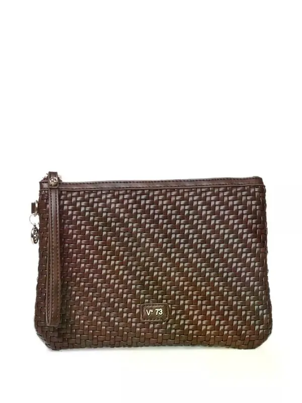 V°73 Woven-effect Clutch Bag