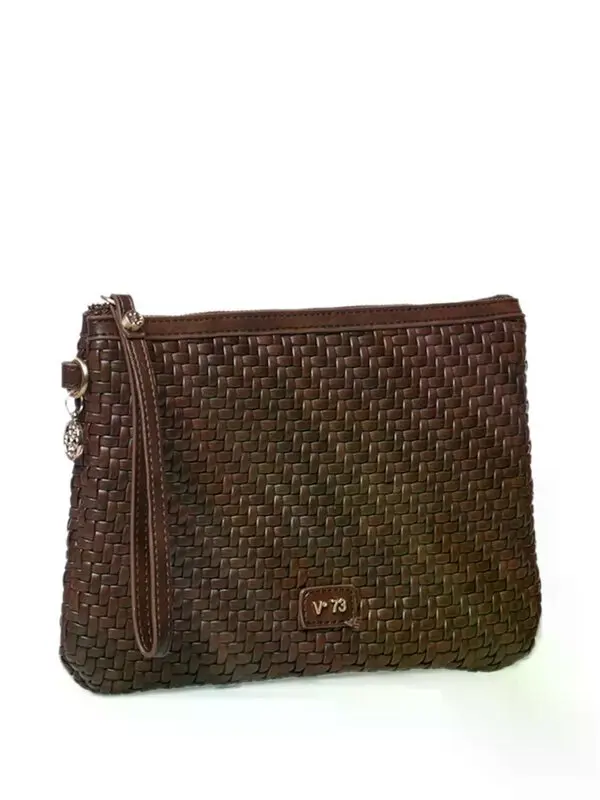 V°73 Woven-effect Clutch Bag
